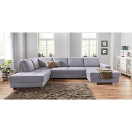Sit & More Wohnlandschaft SIT & MORE, B:340cm H:82cm T:224cm, grau, Luxus-Microfaser ALTARA NUBUCK (100% Polyester) / Struktur (100% Polyester);Flachgewebe