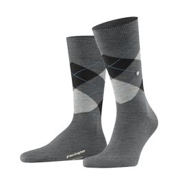 Burlington Damen Socken "Edinburgh", Gr. 46, grau, Obermaterial: 71% Schurwolle WV. 29% Polyamid PA., glatt, Socken