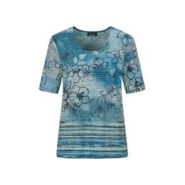 GOLDNER Shirt female size M/L Navy / Cyan blue / Light blue / Pastel green
