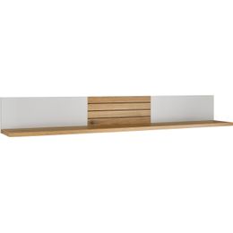 Wandboard, B:150cm H:20,3cm T:21,6cmlichtgrau, SET ONE BY MUSTERRING, Holzwerkstoff, Melamin, Regale, "Quincy", Schwebende L-Form, in