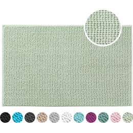 Badematte OTTO HOME, H:15mmseegr&uuml;n, Polyester, Badematten, "Vanessa Chenille Standard, Badvorleger, Badezimmer, Duschvorleger", Uni Farben, besonders