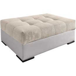 Hocker Collection AB, B:98cm H:41cm T:68cm, beige, 100%polyester, Wohnzimmer, Hocker, "Josy, B: 98 cm", individuell zu kombinieren, Federkern