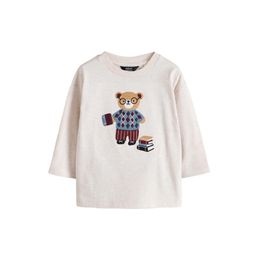 next Shirt Jungen Gr&ouml;&szlig;e 98 ecru / blau / karamell / weinrot