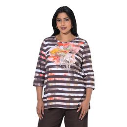 Ulla Popken Shirt in mahagoni | Gr.: 58-60