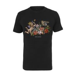 MisterTee Herren T-Shirt "MisterTee Herren Past Present Future Tee", schwarz, Gr. XS, bedruckt, 100% Baumwolle, Shirts