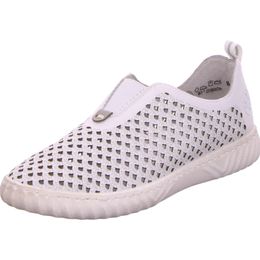 Rieker Slipper Damen Gr&ouml;&szlig;e 38 hellgrau / wei&szlig; Sommerschuhe