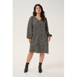 Kaffe curve Kleid KCmalena A-shape in Black/White/Gold Print | Gr.: 52