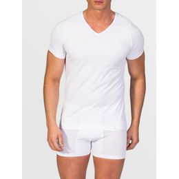 Zd Zero Defects Unterhemd 'V-Neck T-Shirt Egiptian Cotton' Herren Gr&ouml;&szlig;e 6XL/7XL wei&szlig;