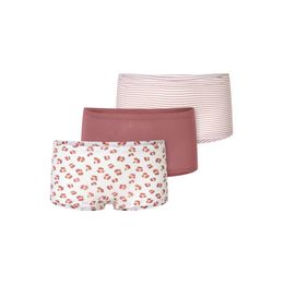 Schiesser Unterhose M&auml;dchen Gr&ouml;&szlig;e 116 beige / dunkelpink / wei&szlig;