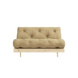 Daybett Karup Design, B:140cm H:85cm, gelb, Bezug: 80% Baumwolle, 20% Polyester, Daybetten, "Roots Sofa Bed, Schlafsofa,, Bettfunktion,