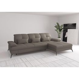 Sit & More Ecksofa SIT & MORE, B:279cm H:90cm T:185cm, grau, Wohnzimmer, Sofas, "Amica, L-Form, inkl. Sitztiefenverstellung & Armteilverstellung", wahlweise mit