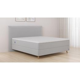 BRUNO Boxspringbett Premium 200x200cm in Hellgrau | Matratzen-H&auml;rtegrad: Links H3 / Rechts H3 | mehrfach ausgezeichnet in Design & Qualit&auml;t