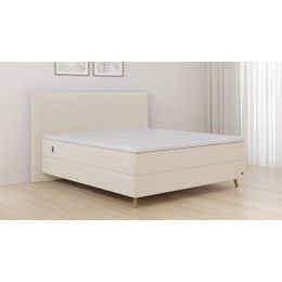 BRUNO Boxspringbett Premium 200x200cm in Beige | Matratzen-H&auml;rtegrad: Links H3 / Rechts H3 | mehrfach ausgezeichnet in Design & Qualit&auml;t