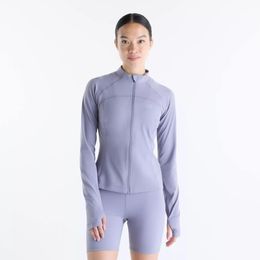 New Balance 'NB Harmony Fitted Full Zip'. Damen Gr&ouml;&szlig;e L grau / hellgrau