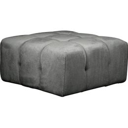 Polsterhocker Home Affaire, B:76cm H:42cm T:76cm, grau, 100% Polyester, Hocker, "APERIRE Sitzhocker mit Steppung, Ma&szlig;e B/T/H: 76/76/41 cm", passend