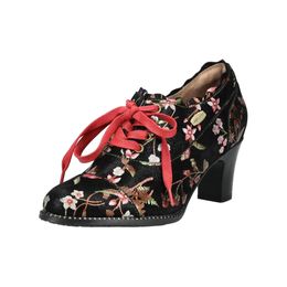 Laura Vita Pumps Damen Gr&ouml;&szlig;e 36 braun / khaki / rot / schwarz