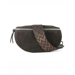 Lepelou G&uuml;rteltasche 'NOA small' Damen Gr&ouml;&szlig;e 22 cm x 13 cm x 6 cm dunkelbraun