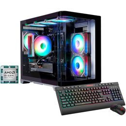 GAMEMAX Gaming-PC "HYPE-M BK 8205 AMD Ryzen 5 9600X 32GB DDR5 1TB SSD RX 9070", Microsoft Windows 11 Home (64 Bit), 32 GB RAM 1.000 GB SSDschwarz,