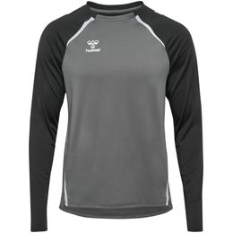 Hummel Sportsweatshirt 'Lead 2.0' Herren Gr&ouml;&szlig;e L grau / schwarz / wei&szlig;