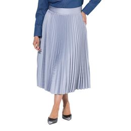 Ulla Popken Plisseerock in felsgrau | Gr.: 50-52