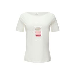 s.Oliver BLACK LABEL Shirt Damen Gr&ouml;&szlig;e XS ecru / lila / pink / schwarz