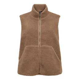 V&eacute;ro Moda Vero Moda Teddyfell Weste in Fossil | Gr.: 48