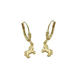 Gallay Ohrbrisur Ohrh&auml;nger Ohrringe 25x7mm Pferd 9Kt GOLD