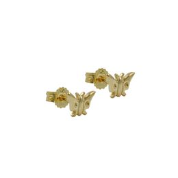 Gallay Ohrstecker Ohrring 5x7mm Schmetterling gl&auml;nzend 9Kt GOLD