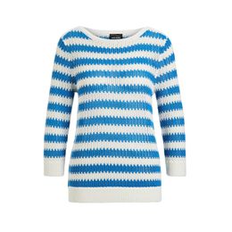 GOLDNER Pullover Damen Gr&ouml;&szlig;e M blau / wei&szlig;