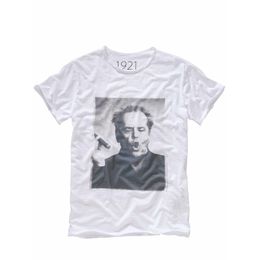 1921 T-Shirts Herren T-Shirt Jack Nicholson Wei&szlig; 100 % Baumwolle
