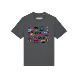 Watapparel T-Shirt '80s Love' Herren Gr&ouml;&szlig;e XL anthrazit / pink