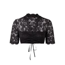 Nina von C. Dirndlbluse halbarm in schwarz | Gr.: 34