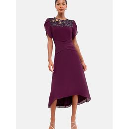 Lipsy Kleid Damen Gr&ouml;&szlig;e 46 burgunder / silber Sommerkleid