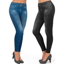SLIMmaxx Jeans-Leggings 2er-Set schwarz/blau versch. Gr&ouml;&szlig;en