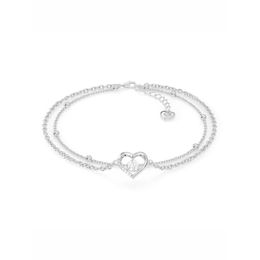 Serasar Armband 'Anklet Heart' Damen Gr&ouml;&szlig;e 23 cm silber