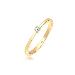 Elli DIAMONDS Ring 925 Sterling Silber Verlobungsring in Gold | Gr.: 52