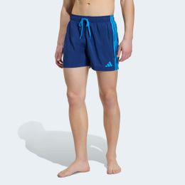 Herren Badeshorts "3-STREIFEN"dunkelblau, bright blau, Gr. S, adidas Performance, Obermaterial: 100% Polyester, Badehosen