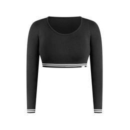 Smilodox Crop Longsleeve Miriel Damen Gr&ouml;&szlig;e XS schwarz