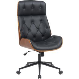 CLP B&uuml;rostuhl ergonomisch Martil, h&ouml;henverstellbar und drehbar, Kippmechanik und Armlehnen, Chefsessel in Chesterfield-Optik
