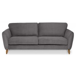 3-Sitzer OTTO HOME, B:206cm H:88cm T:90cmdunkelgrau, 100% Polyester, Sofas, "MARSEILLE 3er Sofa 206 cm, Cord, Flachgewebe, Struktur, Webstoff",