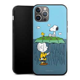 DeinDesign iPhone 12 Pro Handy Slim Case extra d&uuml;nn Silikon Handyh&uuml;lle schwarz H&uuml;lle Peanuts Children Snoopy Silikon Slim Case
