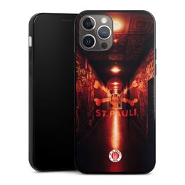 DeinDesign iPhone 12 Pro Handy Slim Case extra d&uuml;nn Silikon Handyh&uuml;lle schwarz H&uuml;lle Fc St. Pauli Official Licensed Product Silikon Slim Case