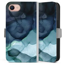 DeinDesign iPhone 17e Handy Klapph&uuml;lle Handyh&uuml;lle aus Kunst Leder wei&szlig; Flip Case Water Colour Muster Texture Sideflip mit Lasche