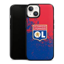 DeinDesign iPhone 14 Handy Silikon H&uuml;lle Case schwarz Handyh&uuml;lle Ol Olympique Lyonnais Official Licensed Product