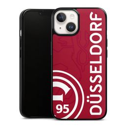 DeinDesign iPhone 14 Handy Silikon H&uuml;lle Case schwarz Handyh&uuml;lle Lettering F95 Fortuna D&uuml;sseldorf