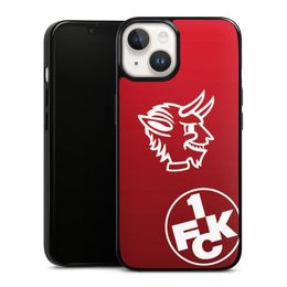 DeinDesign iPhone 14 Handy Silikon H&uuml;lle Case schwarz Handyh&uuml;lle Devil Official Licensed Product 1. Fc Kaiserslautern