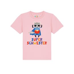 Watabout.kids T-Shirt 'Superschwester' Jungen Gr&ouml;&szlig;e 122/128 blau / grau / rosa / rot