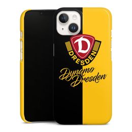 DeinDesign iPhone 14 Handy Premium Case Smartphone Handyh&uuml;lle Schutzh&uuml;lle gl&auml;nzend Sg Dynamo Dresden Official Licensed Product Sgd Premium Case