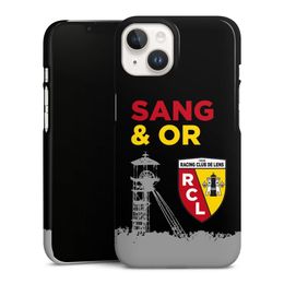 DeinDesign iPhone 14 Handy Premium Case Smartphone Handyh&uuml;lle Schutzh&uuml;lle gl&auml;nzend Racing Club De Lens Official Licensed Product Rcl Premium Case