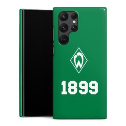 DeinDesign Galaxy S22 Ultra Handy Premium Case Smartphone Handyh&uuml;lle Schutzh&uuml;lle gl&auml;nzend Sv Werder Bremen Official Licensed Product Statement Premium Case
